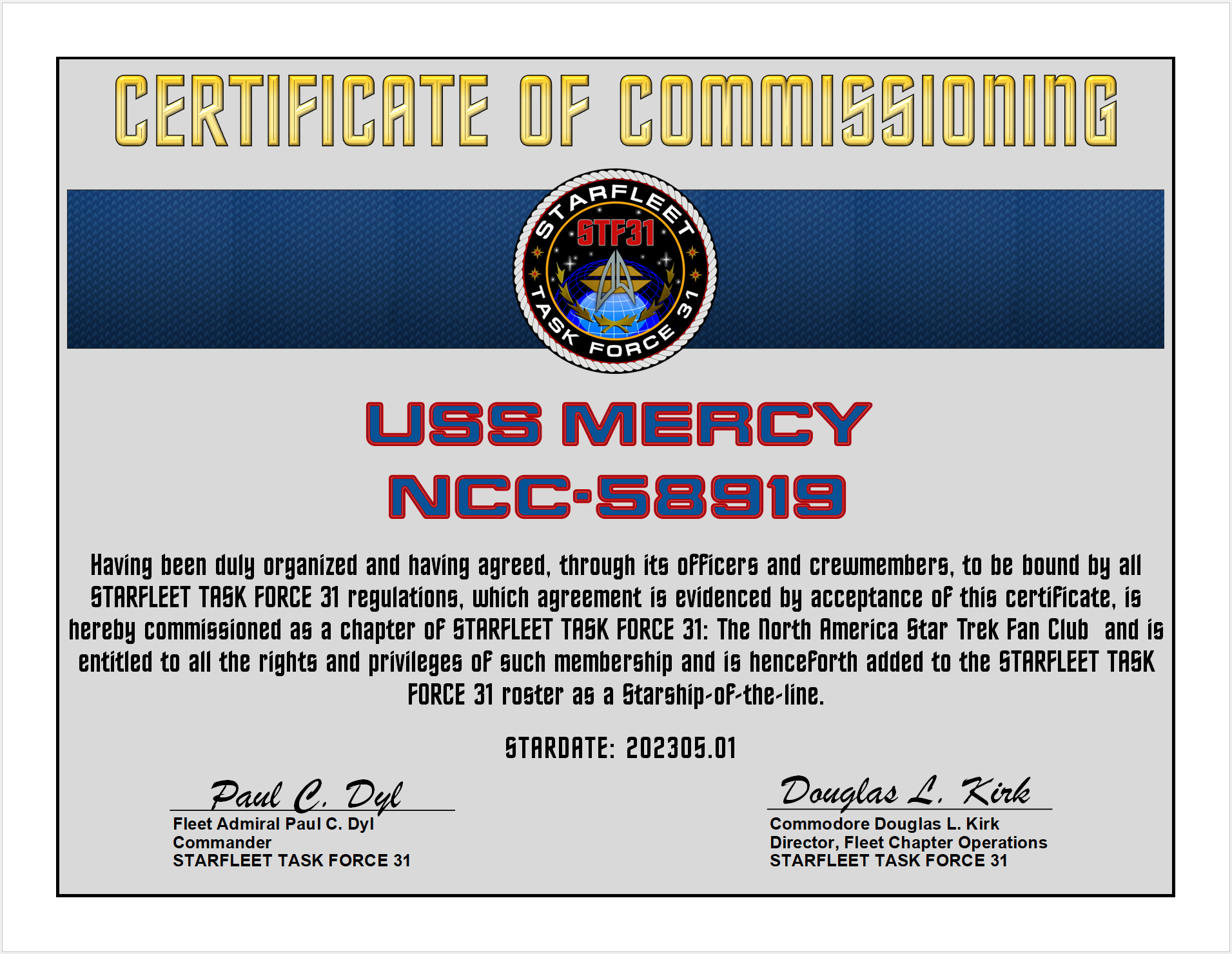 Captain’s Log- USS Mercy | Taskforce31