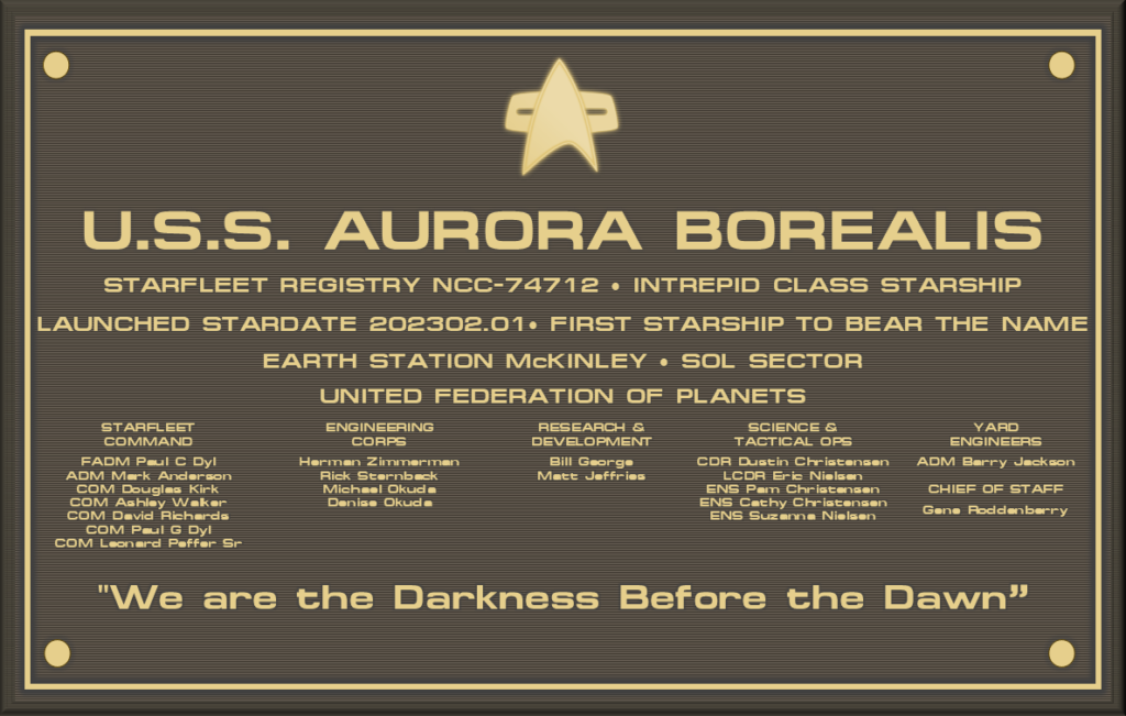 USS Aurora Borealis NCC-74712 | Taskforce31